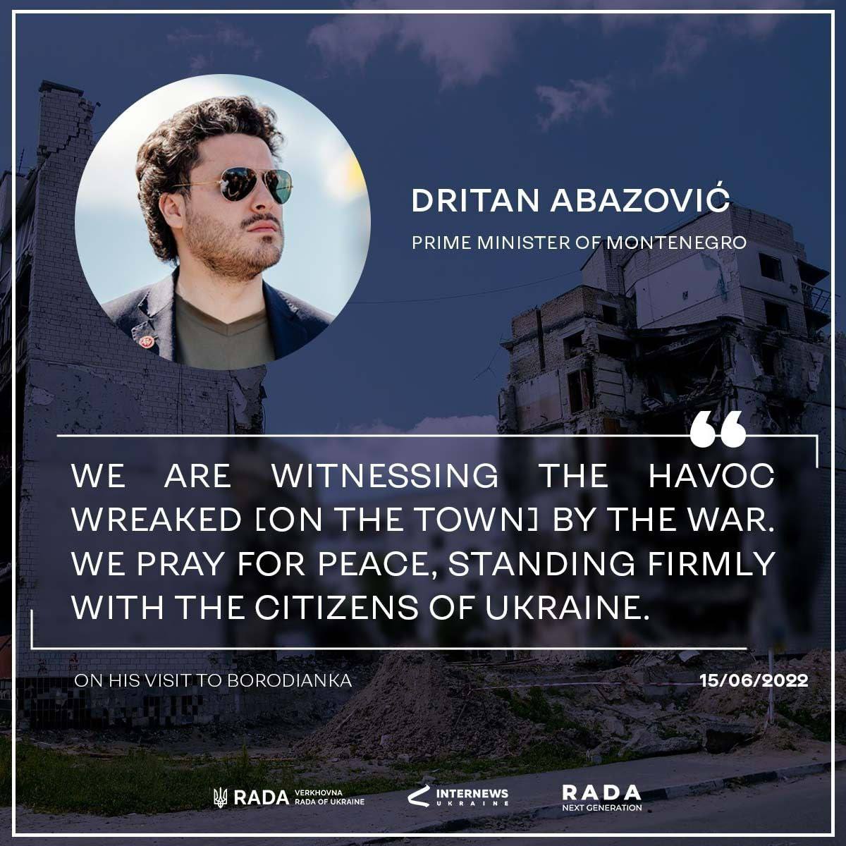 Dr Dritan Abazovic on Twitter: "RT @ua_parliament: ️@DritanAbazovic, Prime Minister of # ...