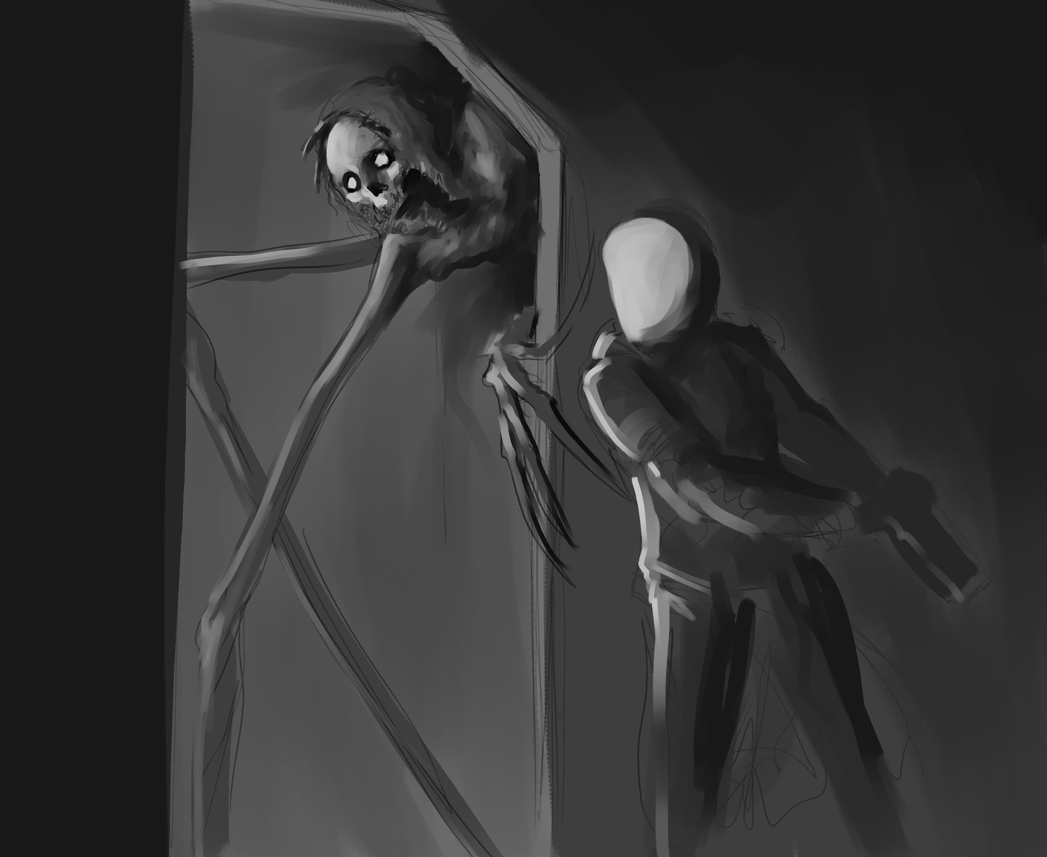 Rake Monster Vs Slender Man