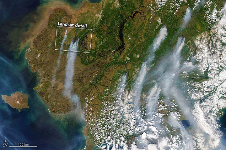 Dozens of wildfires, including the largest tundra fire on record for ...