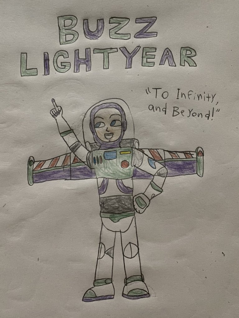 Buzz Lightyear To Infinity And Beyond Drawing