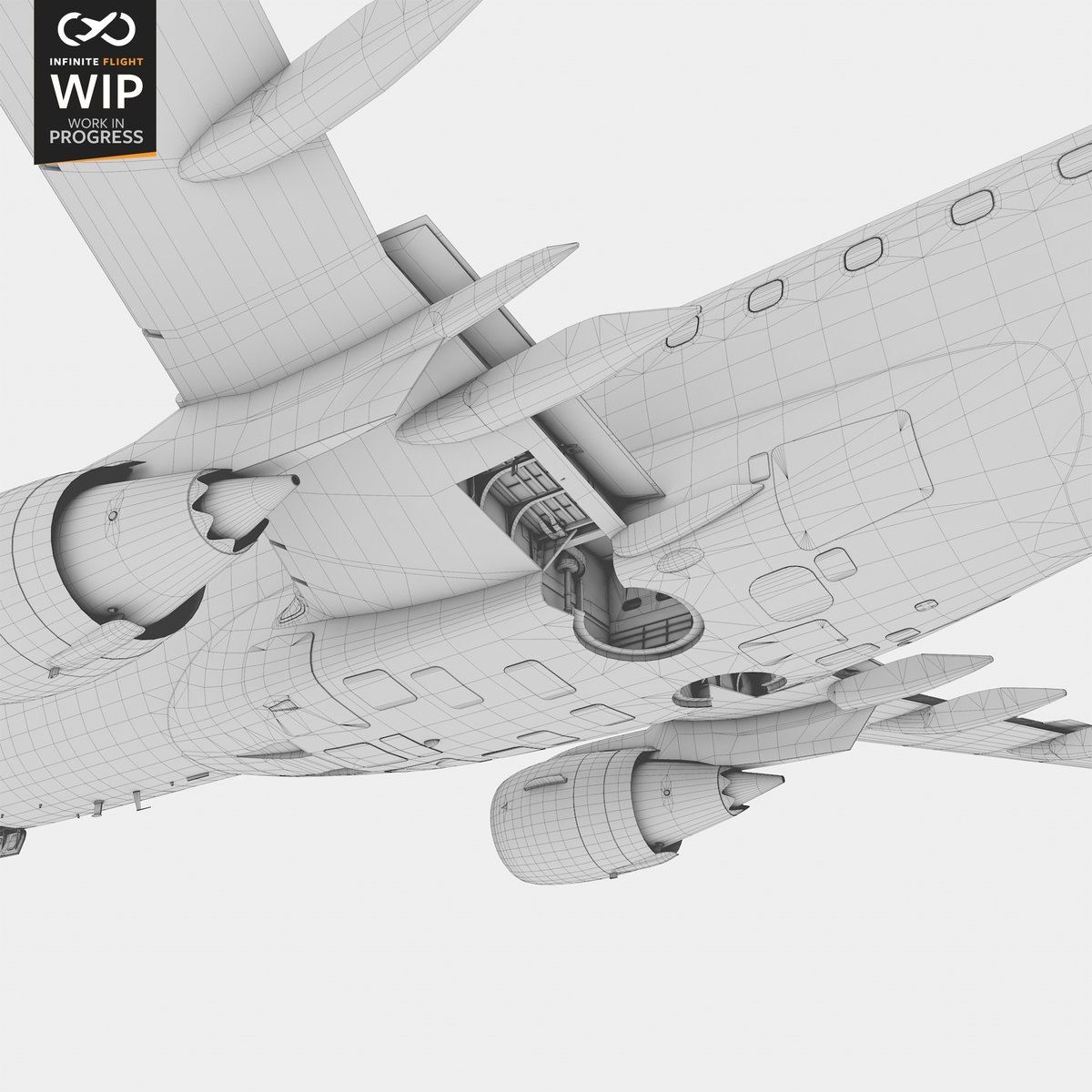 New WIP: A low-polygon rendering of the E175! [Coming Soon] : r ...