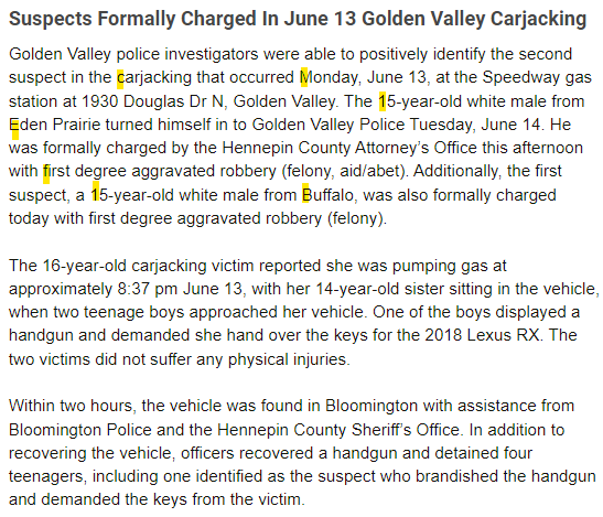 CrimeWatchMpls on Twitter: ". Two teens charged in Golden Valley armed ...