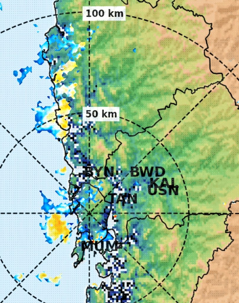 K S Hosalikar on Twitter: "Mumbai radar observations from left to right indicating the movement ...