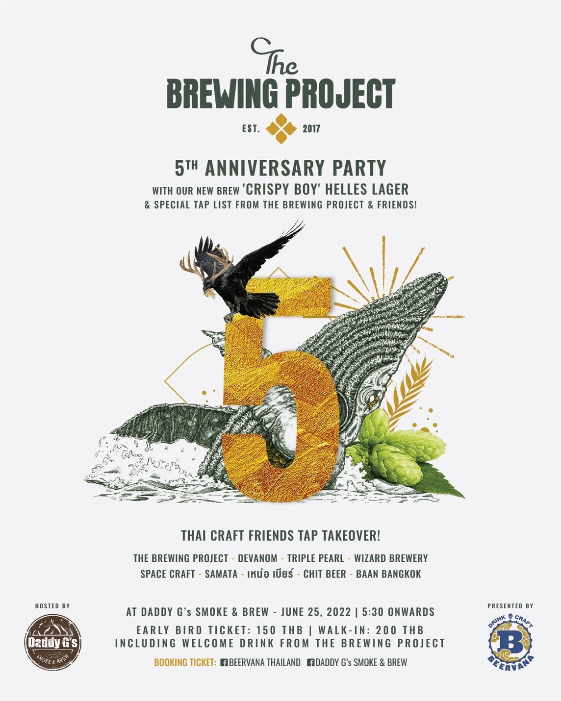 ประชาชนเบียร์ on Twitter: "งานเบียร์มาอีกแล้ว "The Brewing Project 5th Year Anniversary" ปาร์ตี้ ...