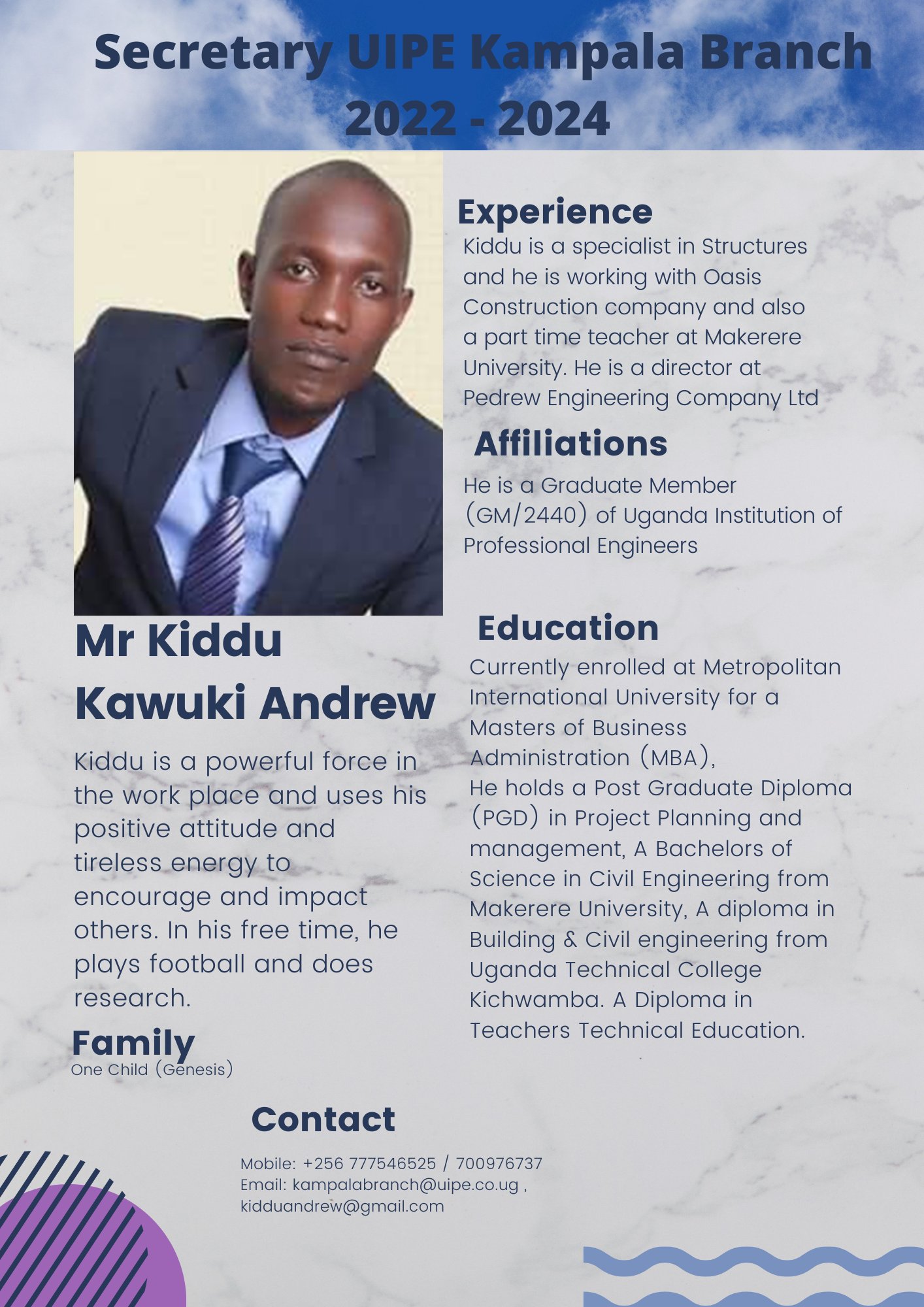 UIPE Kampala Branch on Twitter: "Today we introduce to you the Honorary Secretary, UIPE Kampala ...