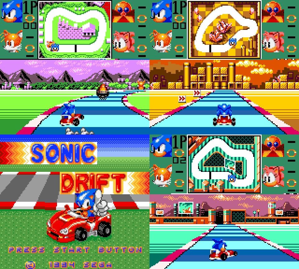 Retro Game Geeks on Twitter: "SONIC DRIFT: In 1994 Sonic, Tails, Amy and Dr. Robotnik took part ...