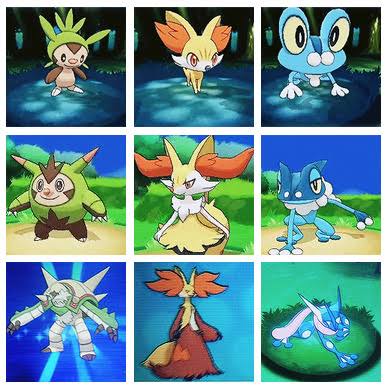 Shiny Kalos Starter Pokemon