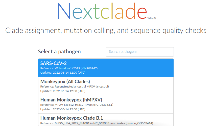 Nextstrain on Twitter: "Today is a big day for Nextclade! We released Nextclade 2.0.0! We ...