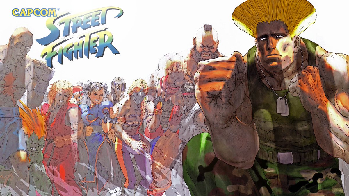 Crouching Guile, Hidden Street Fighters... Artwork by Akira Yasuda ...