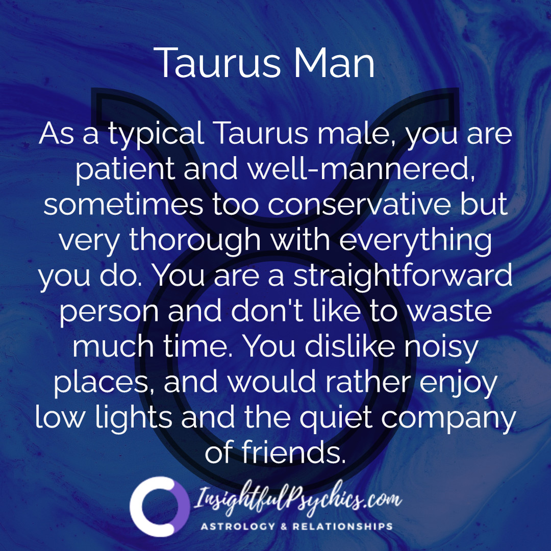 Taurus Personality Traits Men