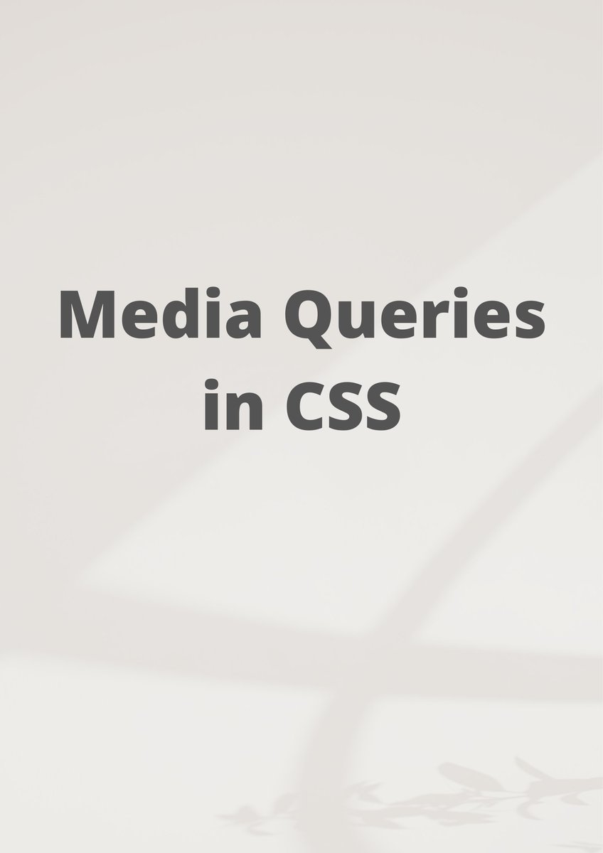 Media queries in CSS - Thread from kaveri @kaveri04 - Rattibha