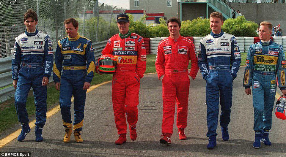 F1 Images on Twitter: "Damon Hill, Martin Brundle, Eddie Irvine, Mark Blundell, David Coulthard ...