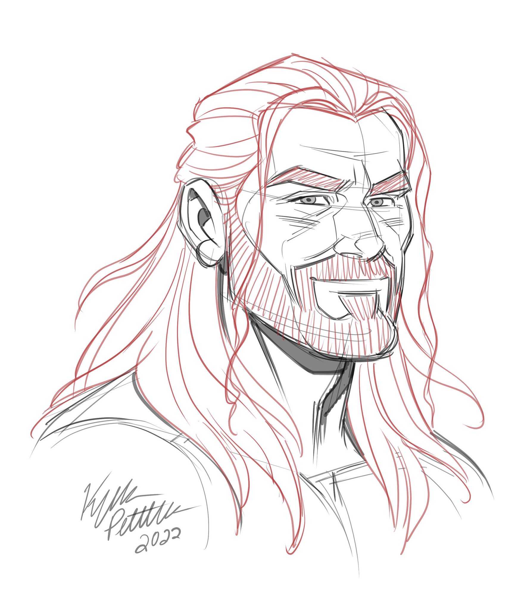 Thor Face Drawing