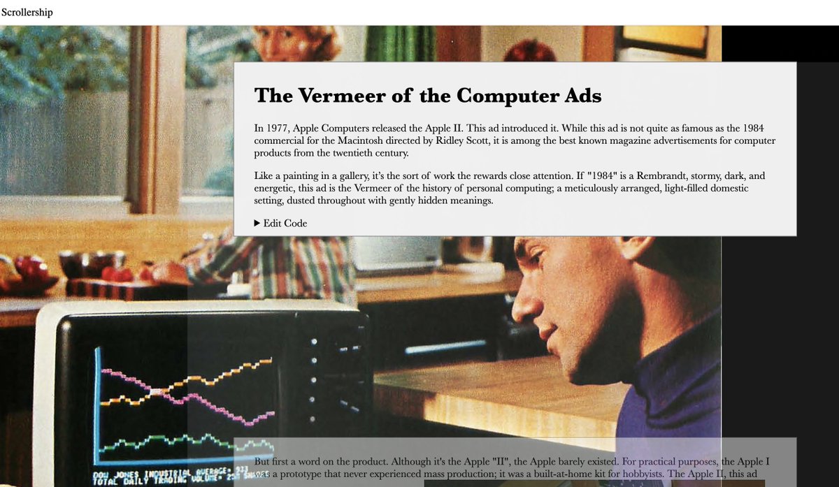 OK, check it out: I've written a short visual essay about a 1977 Apple ...