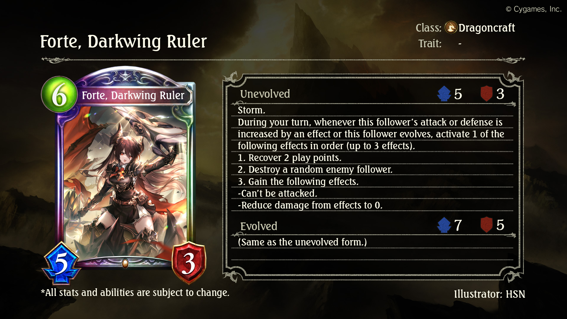 Shadowverse on Twitter: "New Roar of the Godwyrm card reveals! Forte, Darkwing Ruler This ...