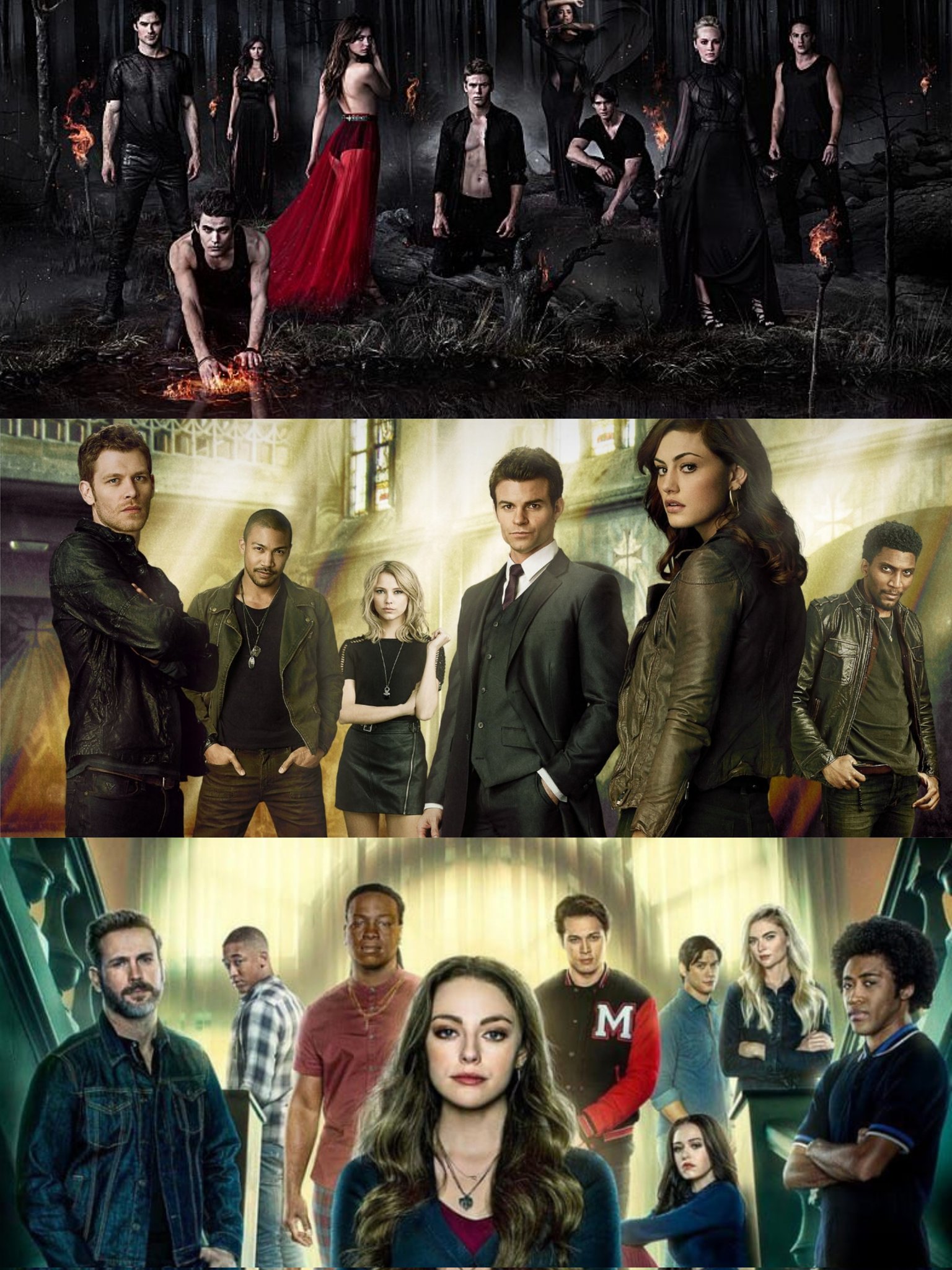 The Vampire Diaries Full Cast Wallpaper