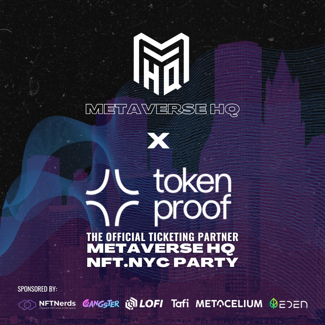 Metaverse Headquarters on Twitter: "We are excited to announce that we have chosen @tokenproof ...