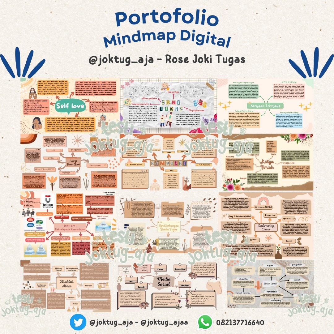 Rosé🌹| Joki Tugas (Ppt, mindmap, poster) WA SAJA! on Twitter: "Haii! Bagi yang need joki tugas ...