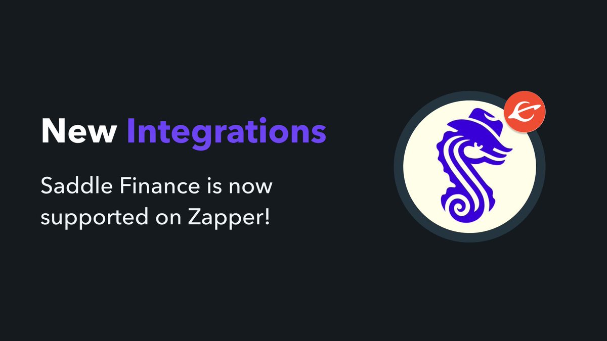 Saddle on Twitter: "RT @zapper_fi: Saddle up (we love a pun!) and check out @saddlefinance as ...
