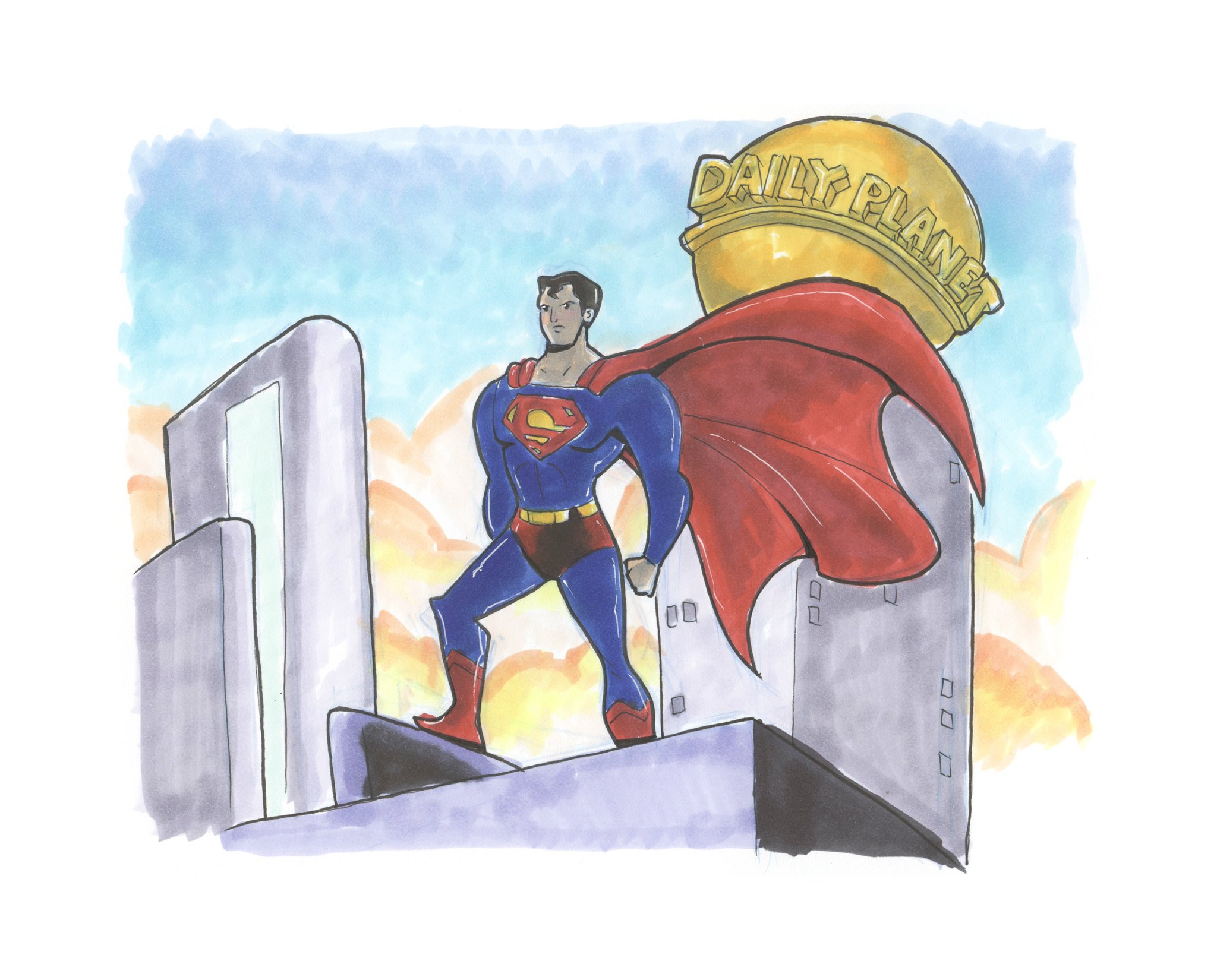 Superman Flying Straight Up