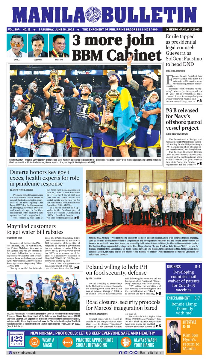 Manila Bulletin News On Twitter Manila Bulletin Headline For Today