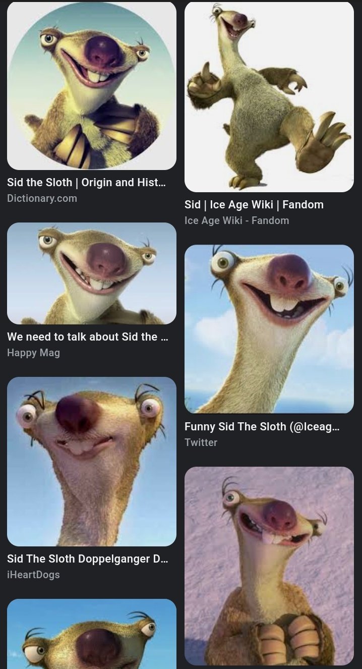 Sid The Sloth Paper