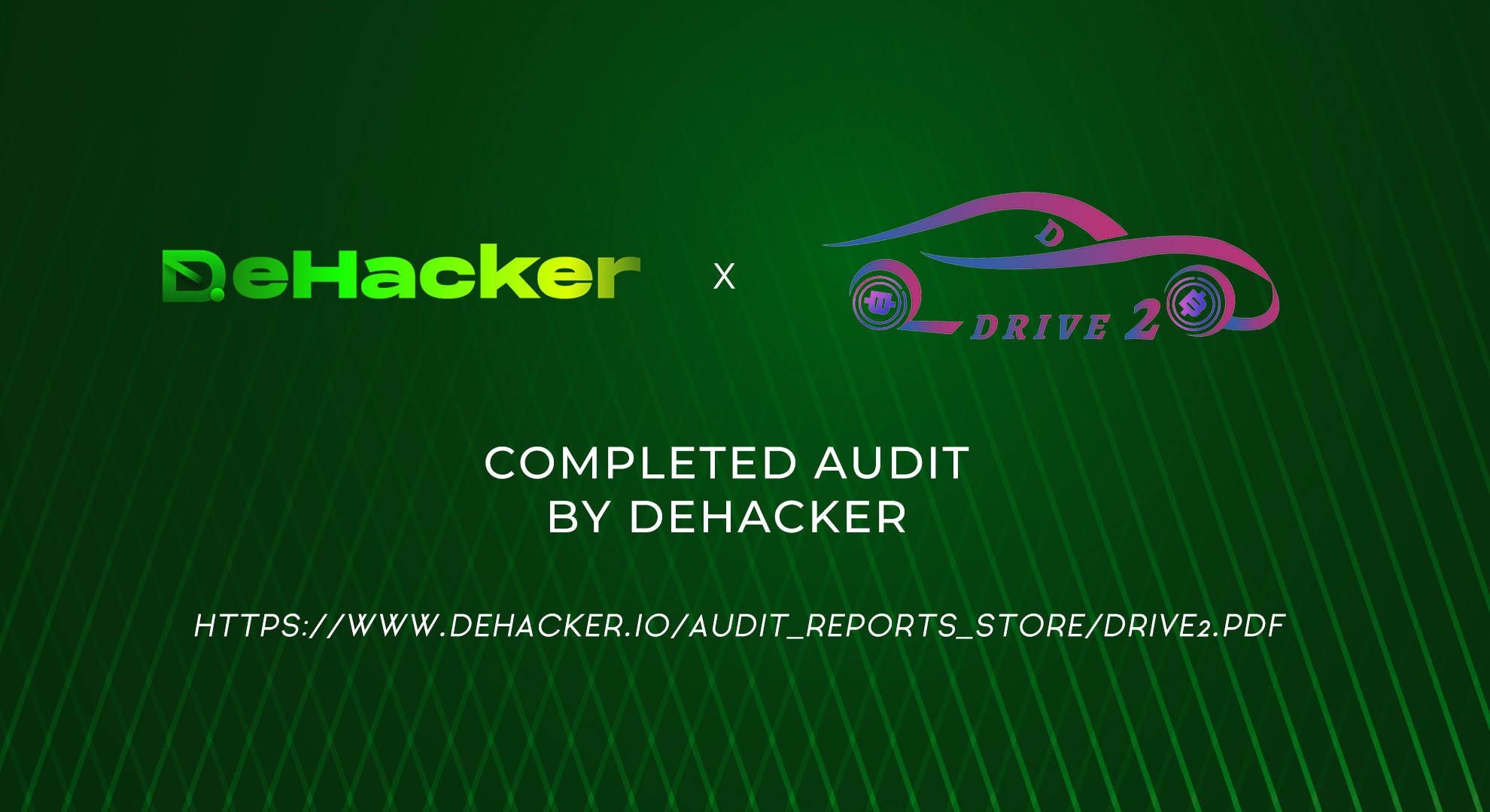 DeHacker 🛡 on Twitter: "We've completed the code security audit for @Driveofficial1 🛡 No obvious ...