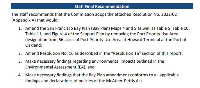 HUGE news. The @sfbcdc Final Staff Recommendation is out and they ...