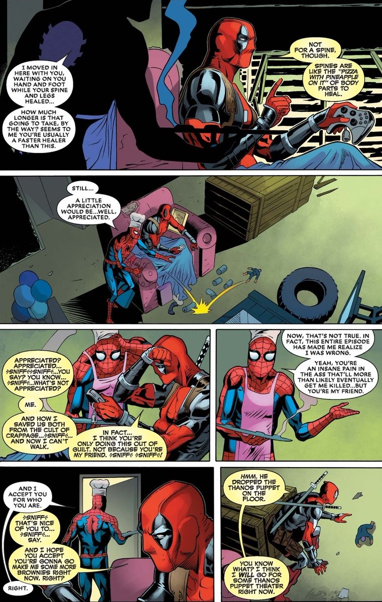 「Spidey really worrying about wade after the explosion🤌🍷 - 」 t⎊usl ♥️の漫画