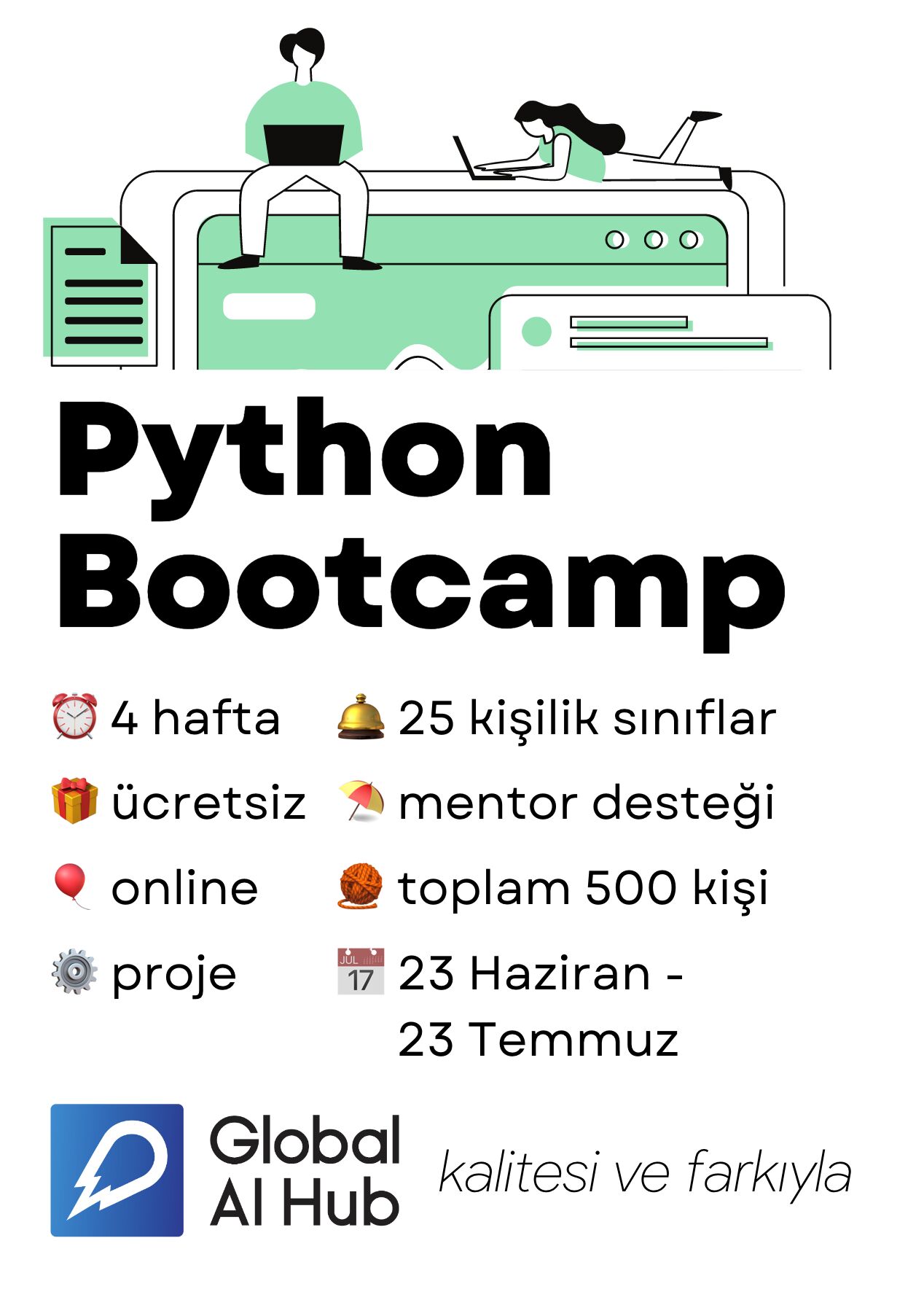 Global AI Hub 🇹🇷 on Twitter: "☀️ Bu yaz Python öğrenmek ister misiniz? 4 hafta sürecek Python ...