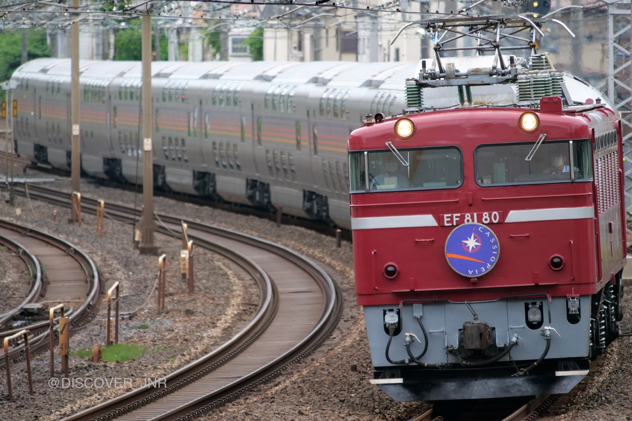 DISCOVER＞＞ー＞JAPAN on Twitter: "2022/6/18 9011レ カシオペア紀行 EF81 80+E26系 12B 80号機とは相性悪く、過去全て被られてましたが ...