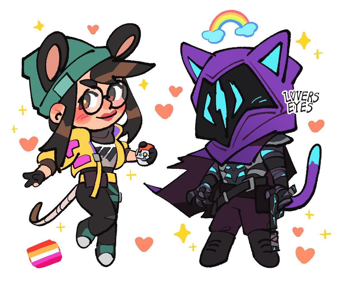 valorant] little mouse and little meow 」|Krizzia (commissions open⭐)のイラスト