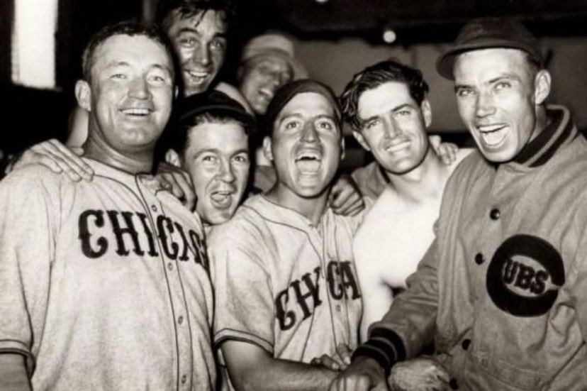 1935: The Cubs celebrate winning their 100th game. Stirrups Now ...