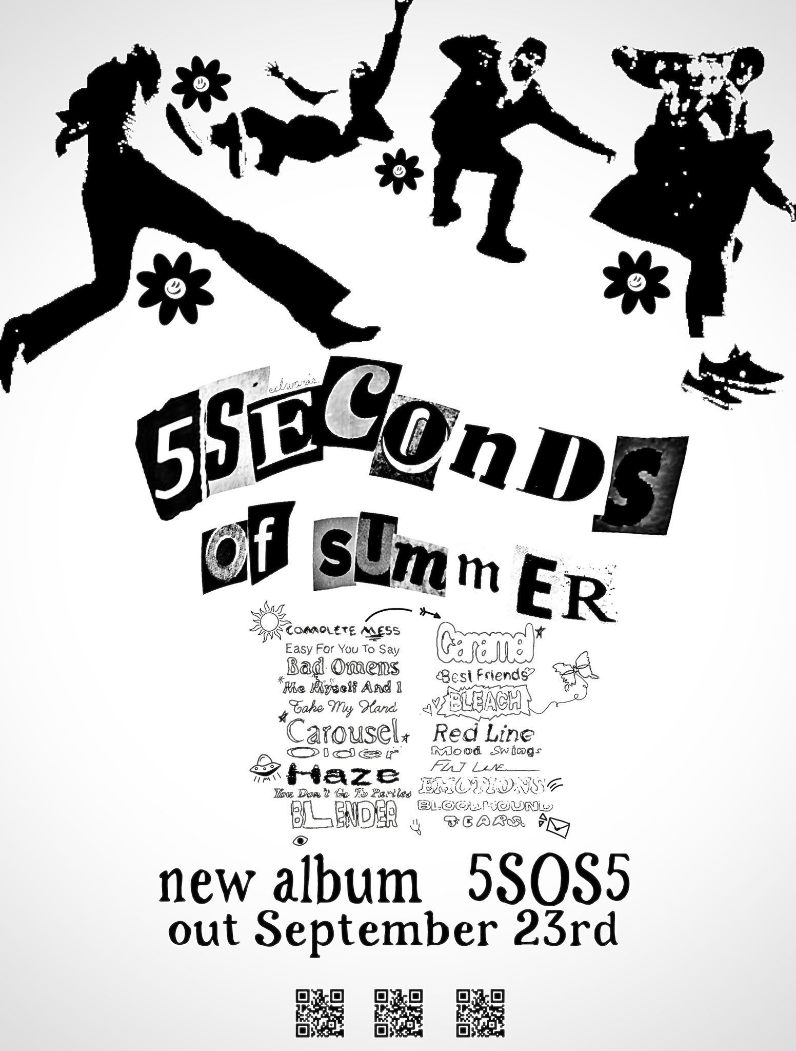 5sos 2022 Ashton Black And White