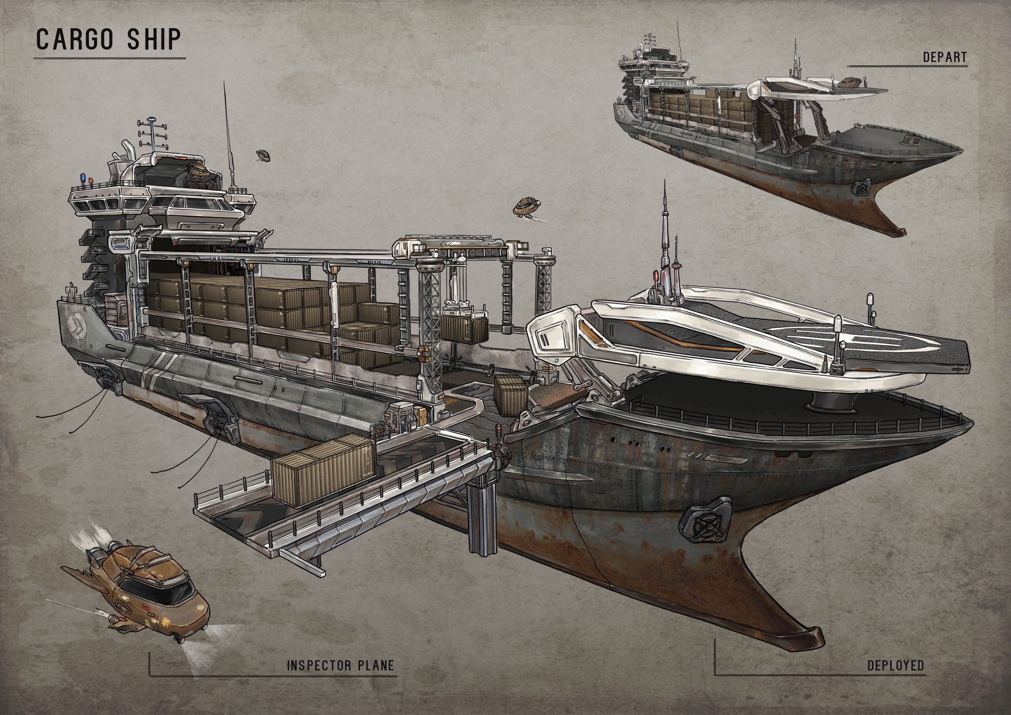 Ship Concept Art Sci Fi