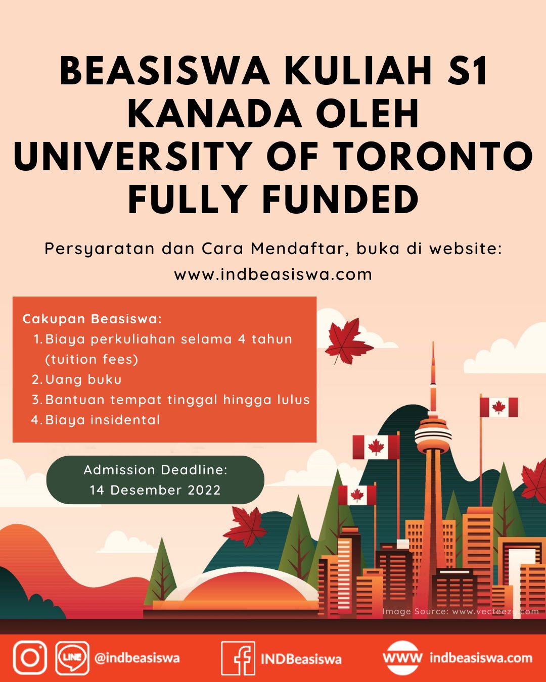 INDBeasiswa on Twitter: "🎓 BEASISWA S1 KANADA DI UNIVERSITY OF TORONTO FULLY FUNDED Ingin ...