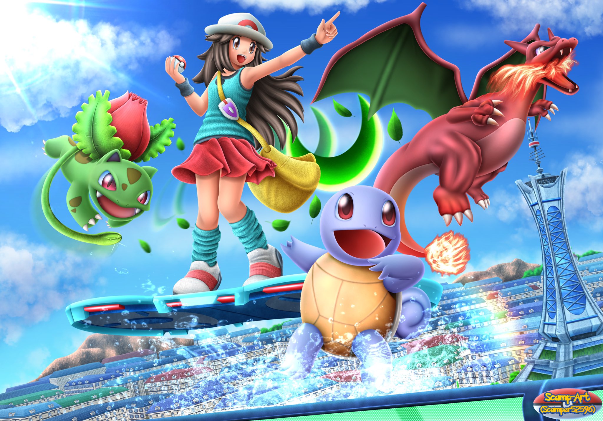 Pokemon Trainer Red And Leaf