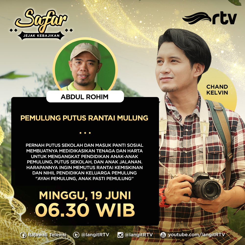 RTV on Twitter: "Pernah putus sekolah dan masuk panti sosial membuat Pak Abdul Rohim ...