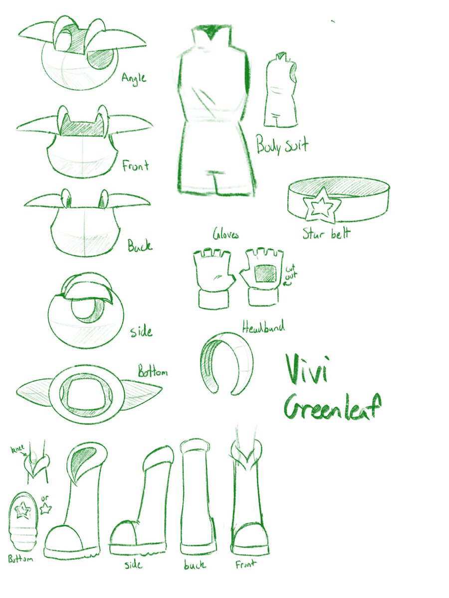 「Drawing out the pieces of my OCs' costumes to figure out the」Lauren ...