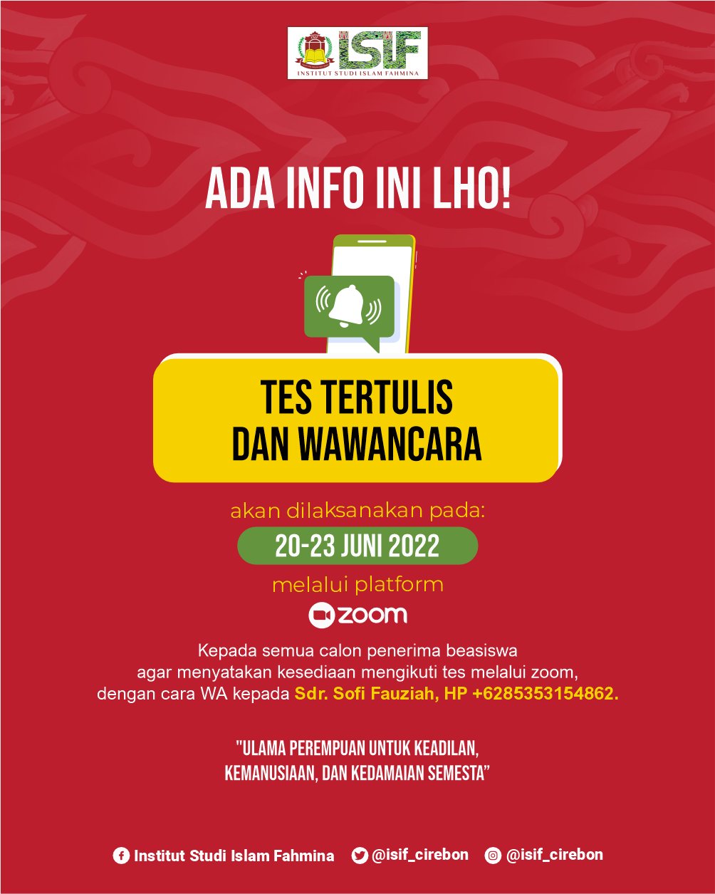 Institut Studi Islam Fahmina (ISIF) Cirebon (@Isif_cirebon) / Twitter