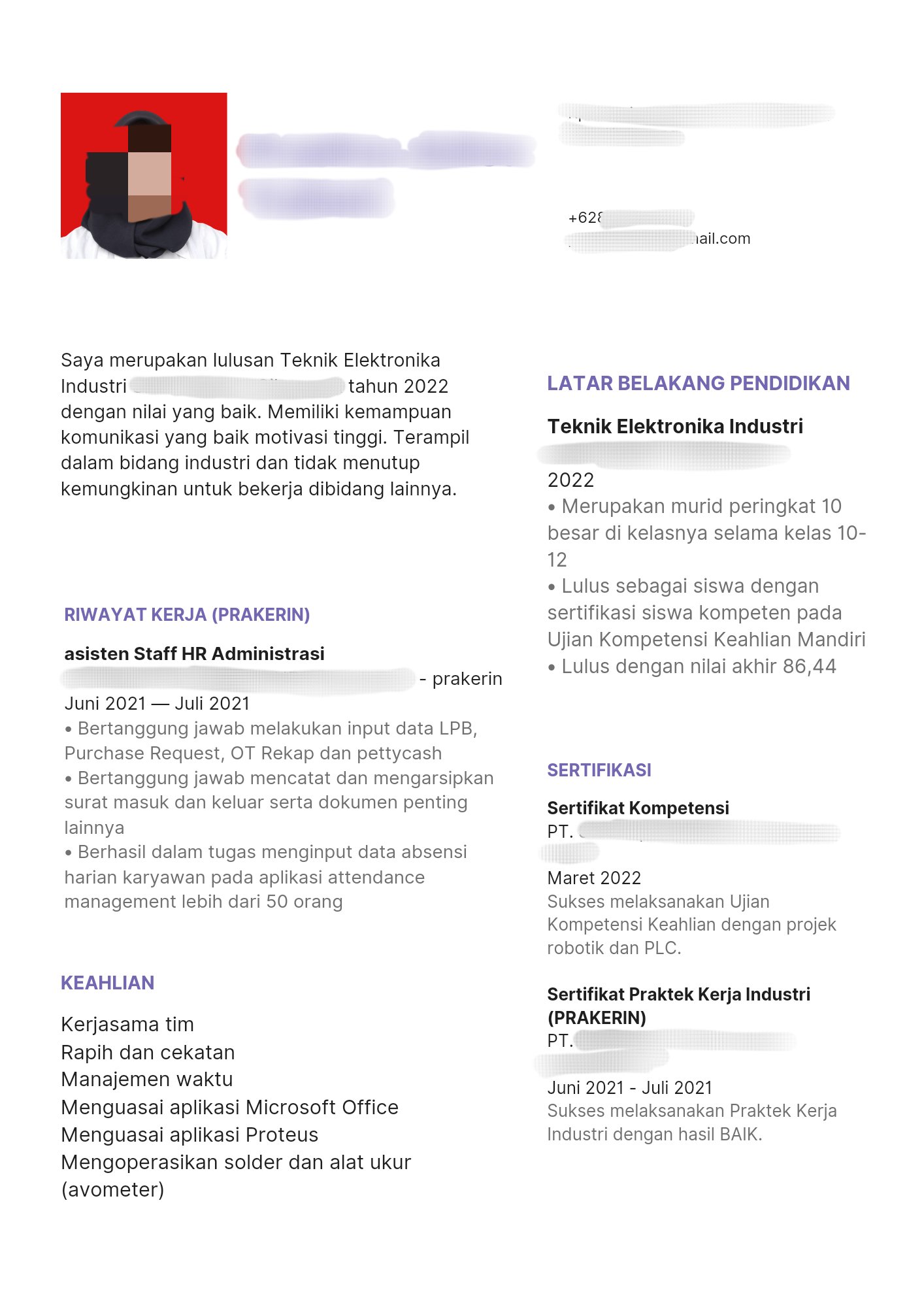 Baca Rules (bit.ly/worksfess) on Twitter: "Aku fresh graduate SMK mau work! Di CV aku ini, kira ...