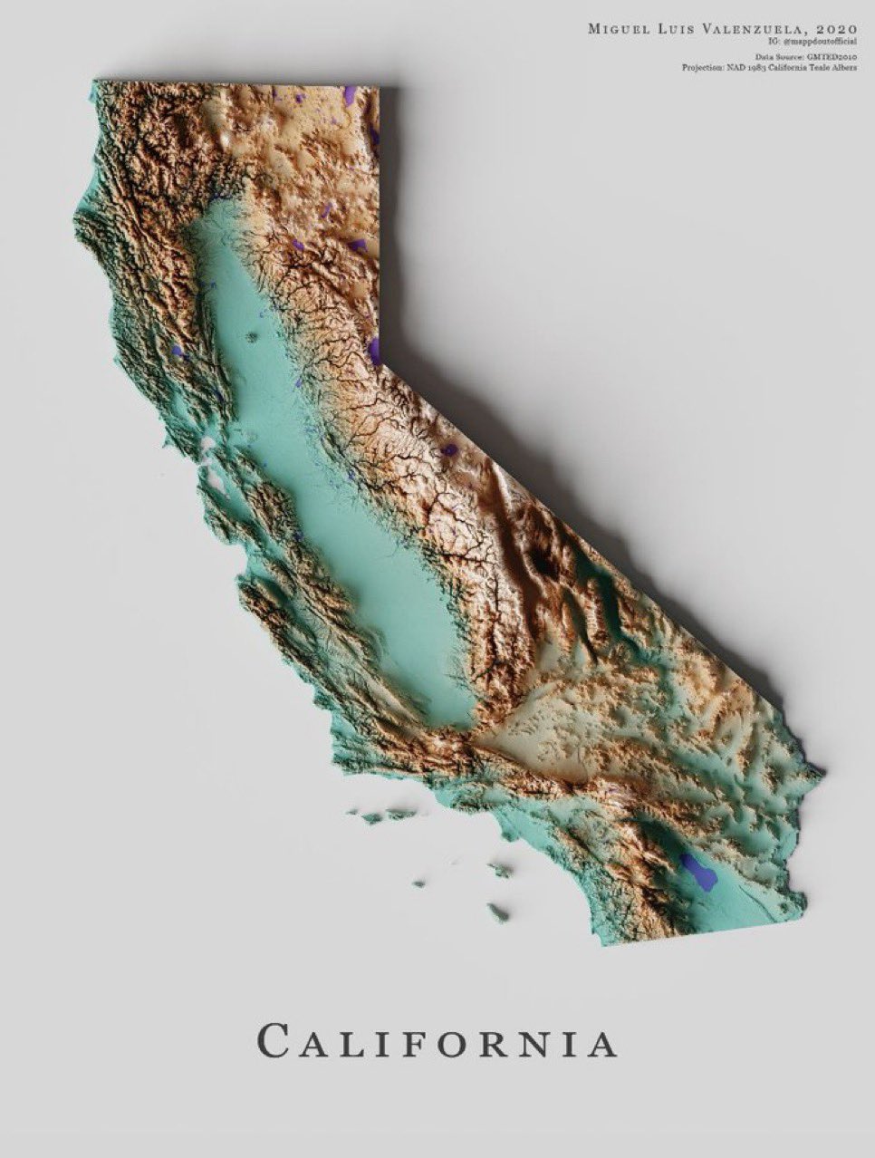 California Landform Map Landform Provinces