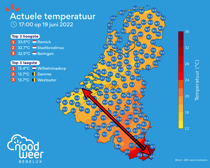 NoodweerBenelux on Twitter: "We meten op ons #netwerk van #weerstations momenteel een ...