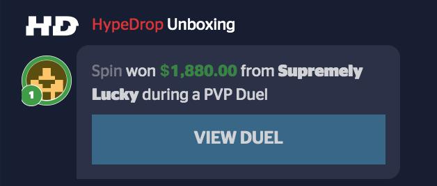 HypeDrop on Twitter: "Level 1 $1,8880 unboxing got us like 😱 https://t.co/4JD8FZnVTj" / Twitter