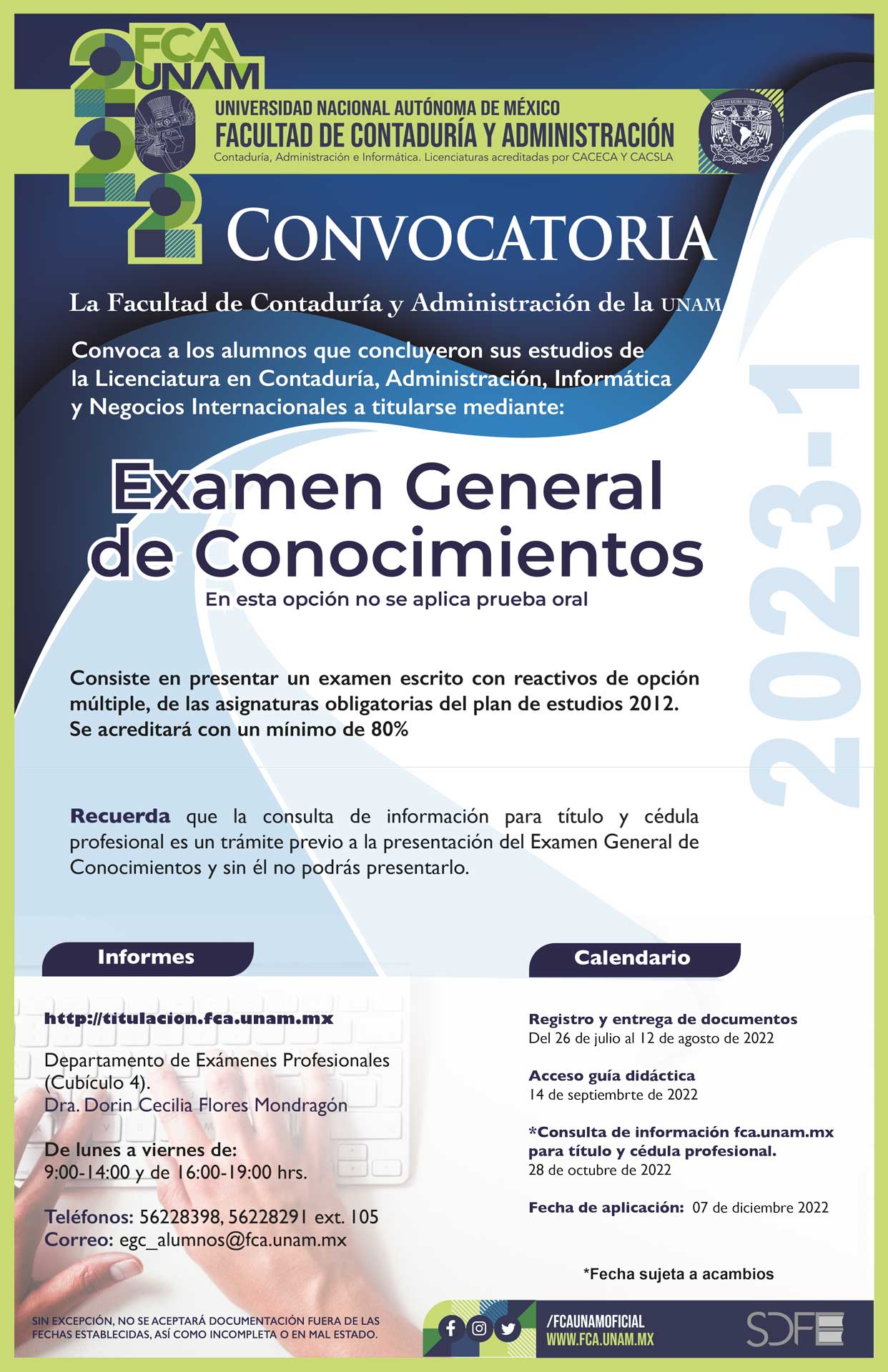 Facultad de Contaduría y Administración - UNAM on Twitter: "Convocatoria de titulación por ...