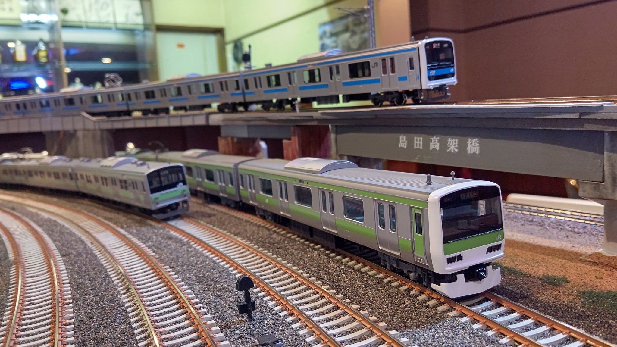 すずきりょう on Twitter: "一昔前の田町付近風！ #ゆのごう美春閣 #HOゲージ #16番ゲージ #205系 #209系 #E231系500番台 https://t.co ...