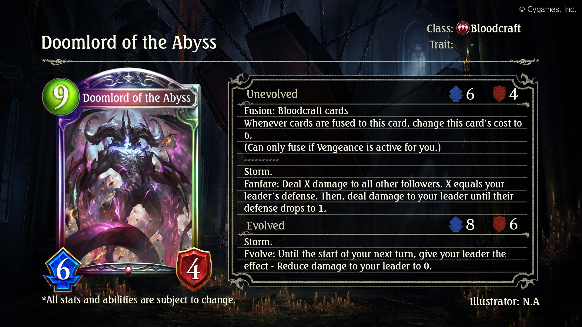 Shadowverse on Twitter: "New Roar of the Godwyrm card reveals! Doomlord of the Abyss This ...