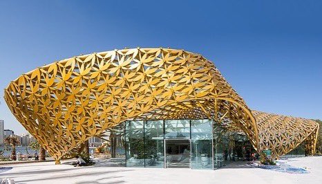 ParametricArchitecture on Twitter: "Butterfly Pavilion by 3deluxe Clad with Over 4,000 Aluminum ...