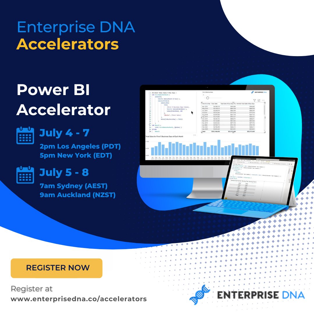 EnterpriseDNA on Twitter: "Join our upcoming Power BI Accelerator on July 5-8, for an in-depth ...