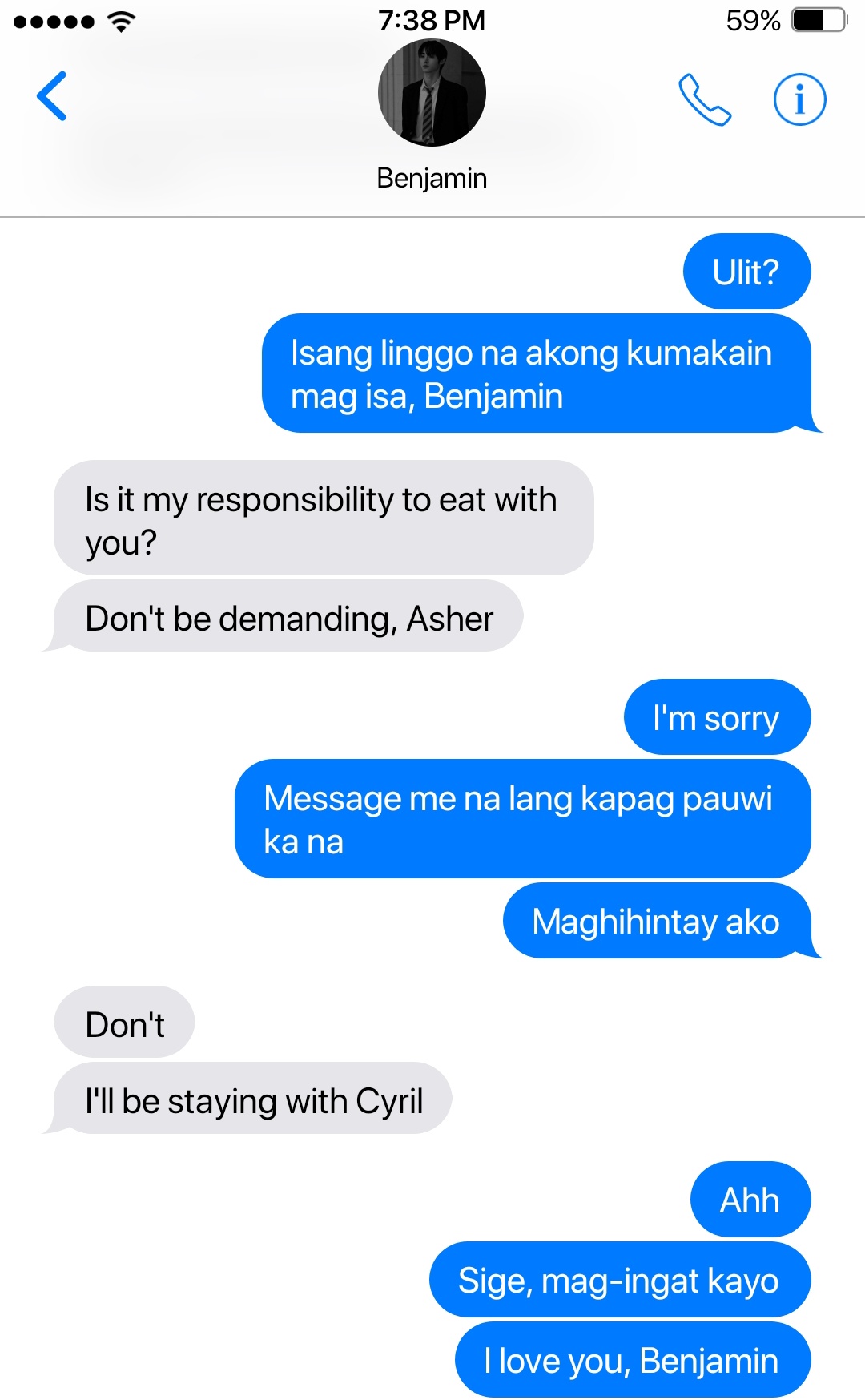 𝘀𝗮𝗺𝘂𝗲𝗹 on Twitter: "— huling sayaw sungwon au Asher Miracle is Benjamin's husband, but not his ...